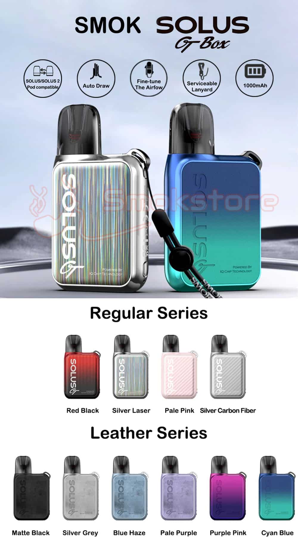 Smok Solus GT Box Pod System Kit 1000mAh - Smokstore Blog