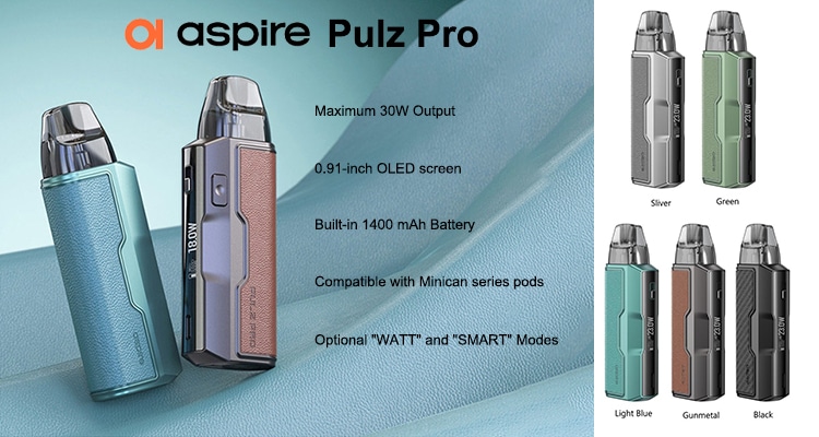 Simple,Smooth and Satisfying-Aspire PULZ PRO Kit 1400mAh - Smokstore Blog