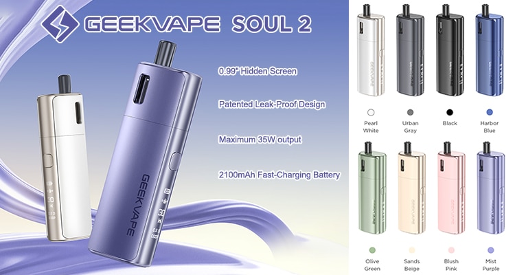 Geekvape Soul 2 Pod Kit 2100mAh-Enrich Your Soul,Maximum 35 Output ...