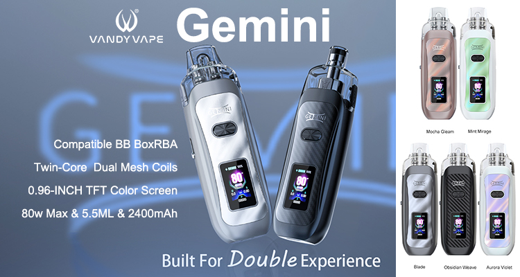 Built for Double Experience - Vandy Vape Gemini Pod System Kit 2400mAh ...