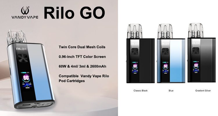 The world's first Twin-Core Dual Mesh Coils - Vandy Vape Rilo GO Pod ...