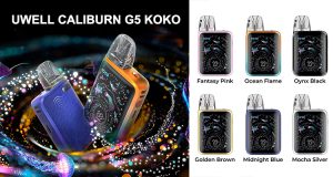 Uwell Caliburn G5 KOKO Pod System Kit 1600mAh - Starlit Ocean Display ...