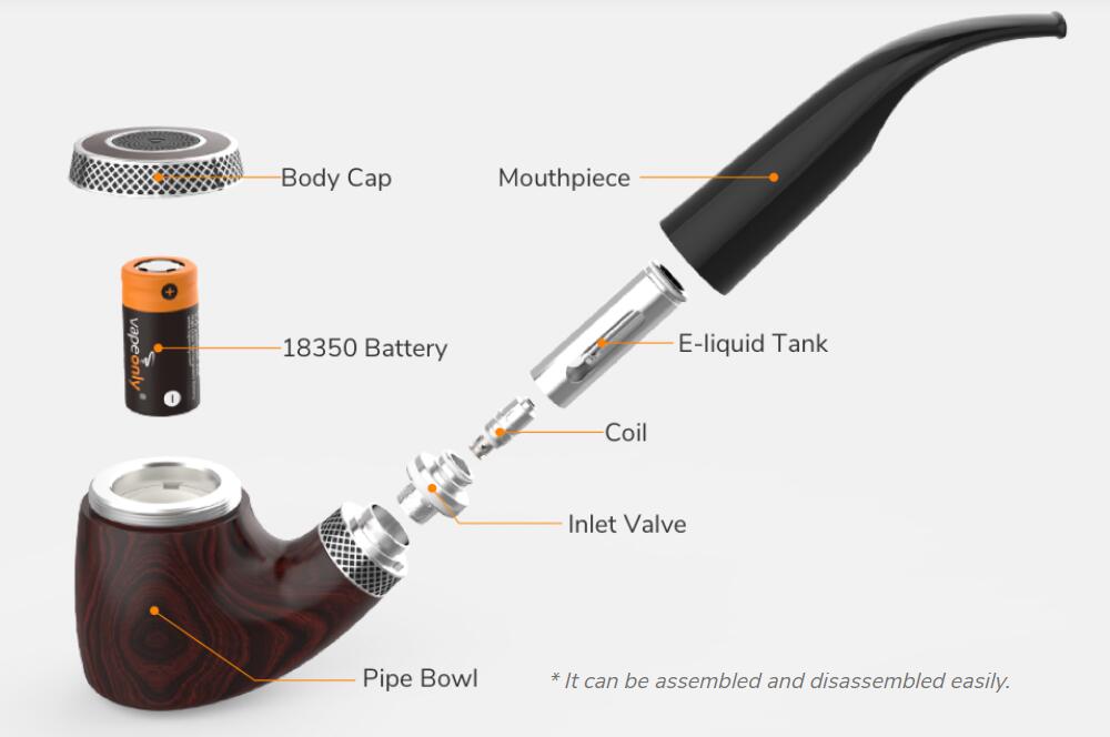 Vapeonly vPipe III Ebony 24W 18350 Epipe Kit